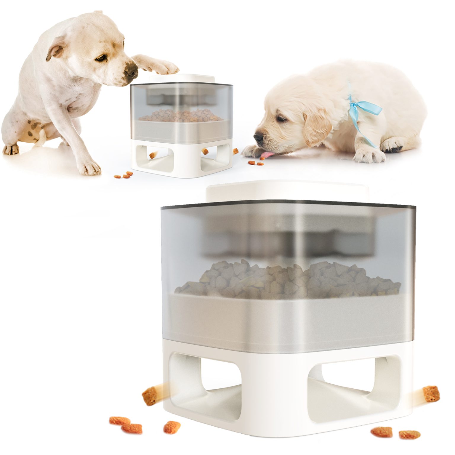 Press the Button Doggie Treat Dispenser - Interactive Feeding Fun