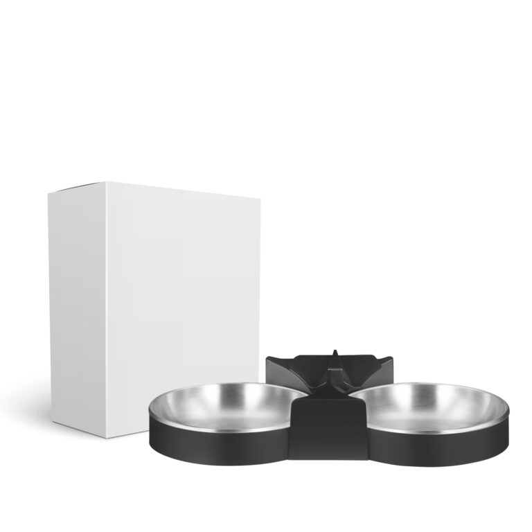 Classic Connected Feeder Dual Bowls - TailMe - Keeping a tail on your pets.